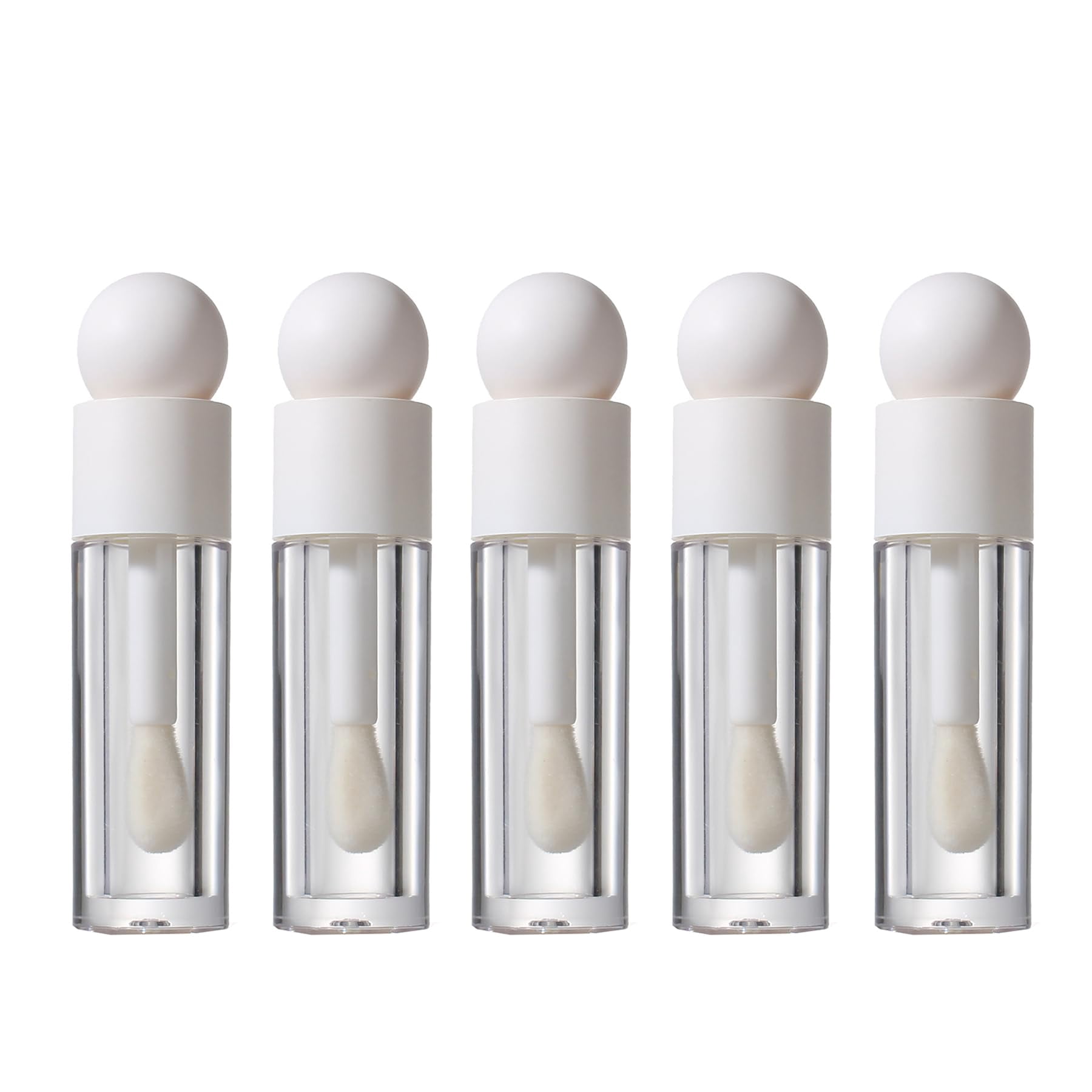5ml Empty Lip Gloss Tubes Lip Balm Glaze Vials Round Lipstick Bottles ...