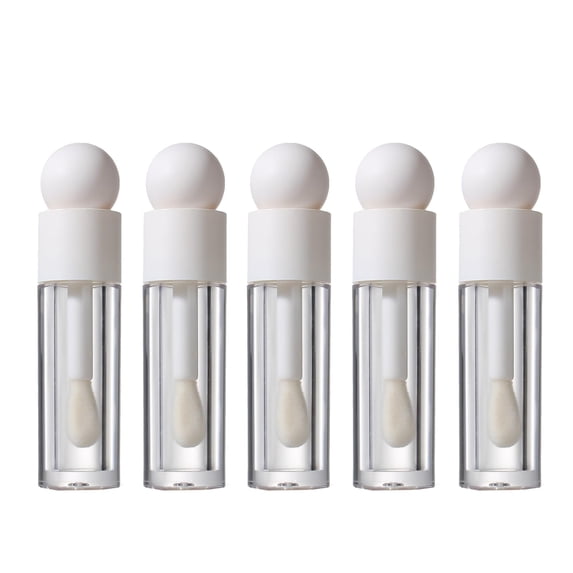 5ml Empty Lip Gloss Tubes Lip Balm Glaze Vials Round Lipstick Bottles ...