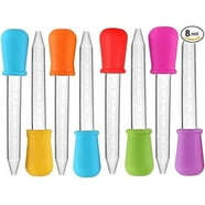 8pcs Dropper Silicone and Droppers Pipettes with Bulb Tip Eye Dropper ...