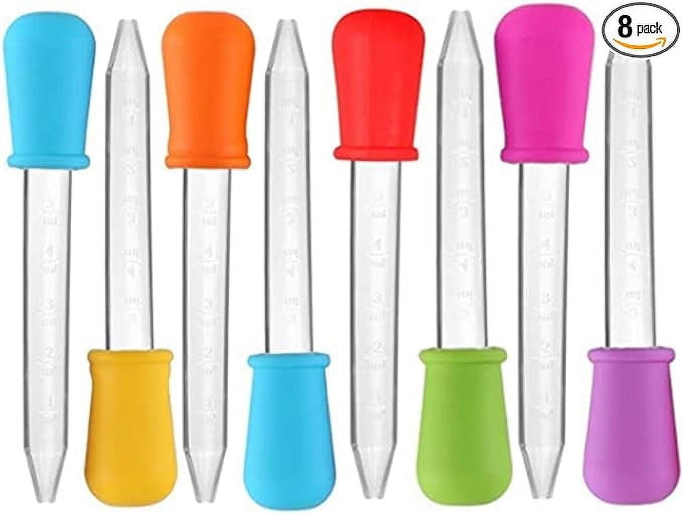 5ml Liquid Droppers Medicine Silicone and Plastic Pipettes Eye Dropper ...