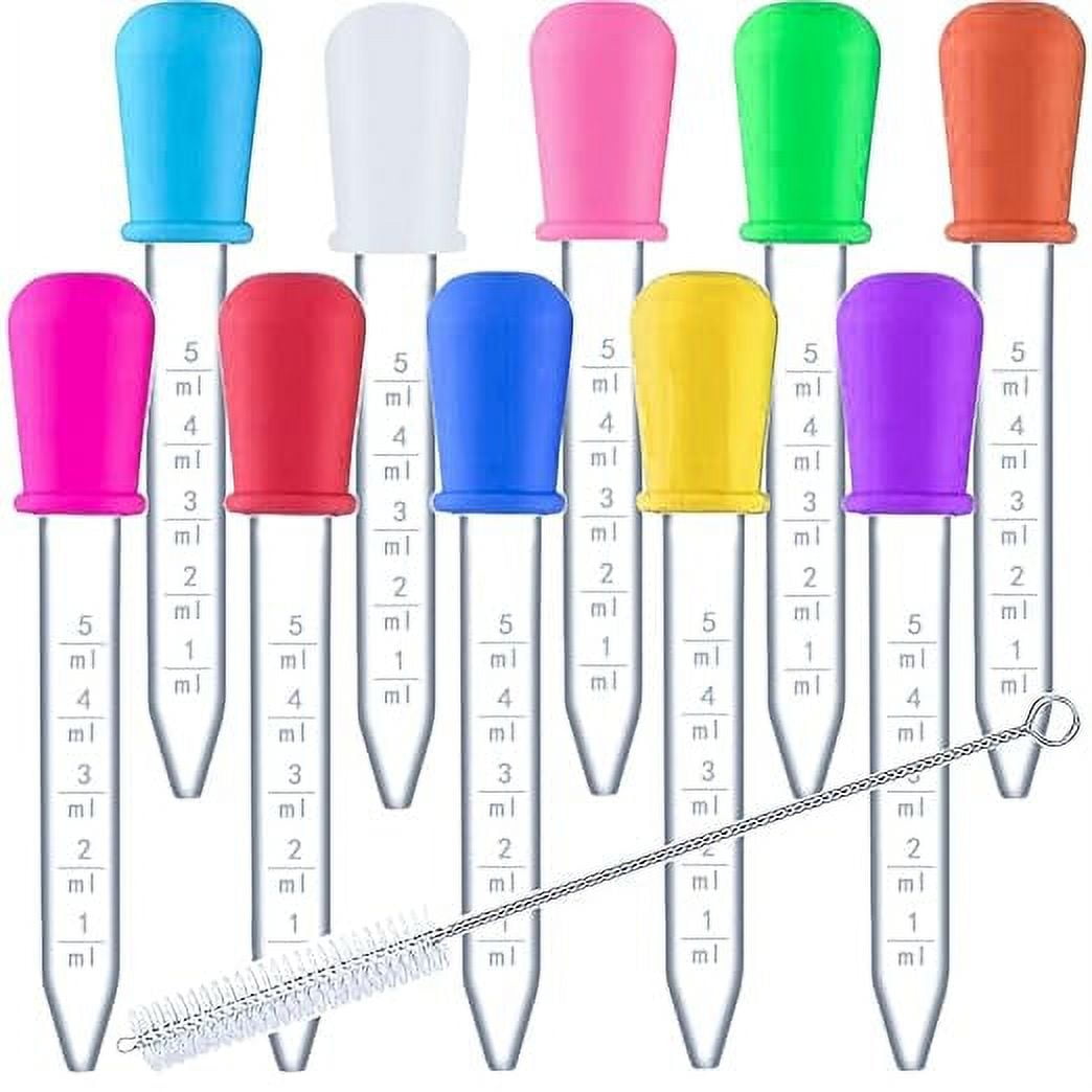 5ml Liquid Droppers Medicine Silicone and Plastic Pipettes Eye Dropper ...