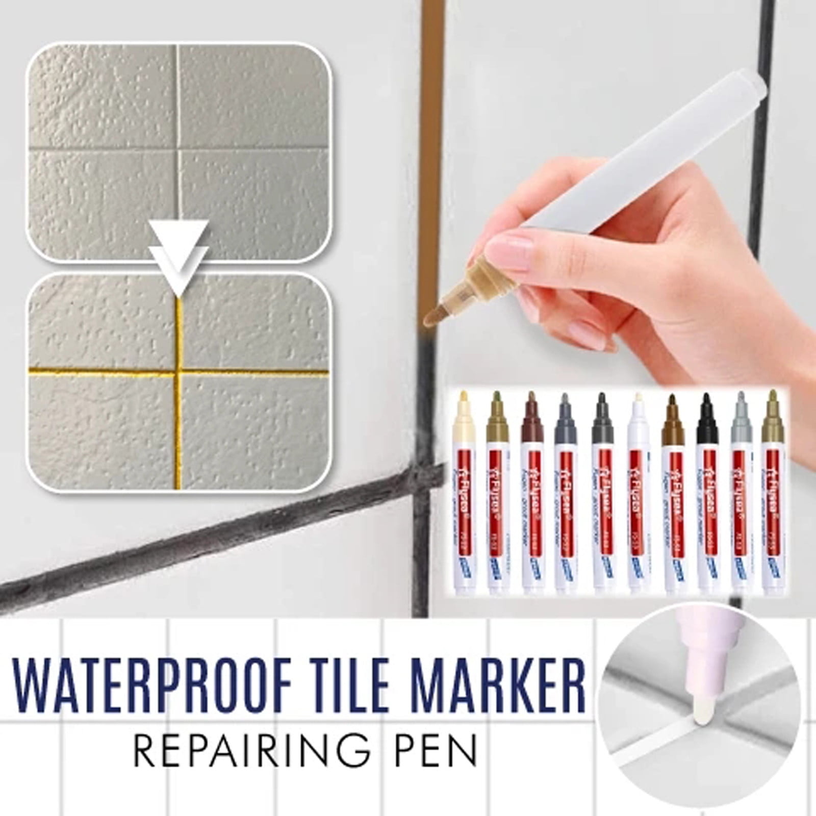 5ml Waterproof Tile and Grout Pen Restorer Marker for Repairing and ...
