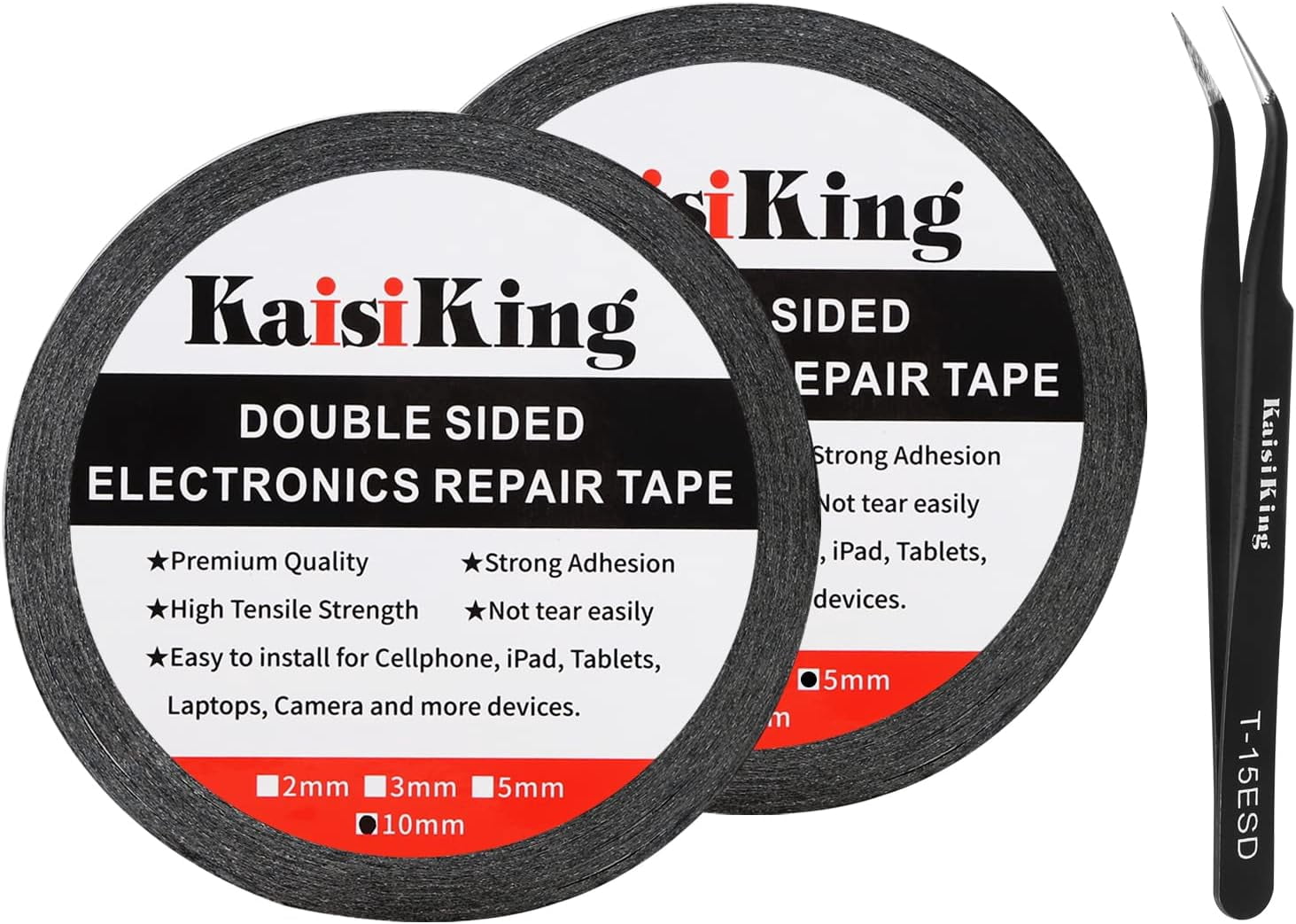 5mm / 10mm x 50M Double Sided Adhesive Tape LCD Touch Screen Tape Phone ...