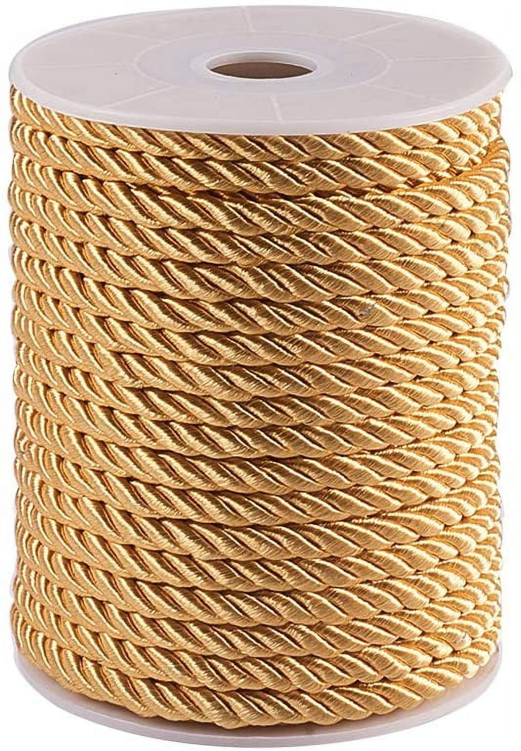 5mm/ 18 Yards Twisted Gold Rope Trim Cord Nylon Twisted Cord Thread ...