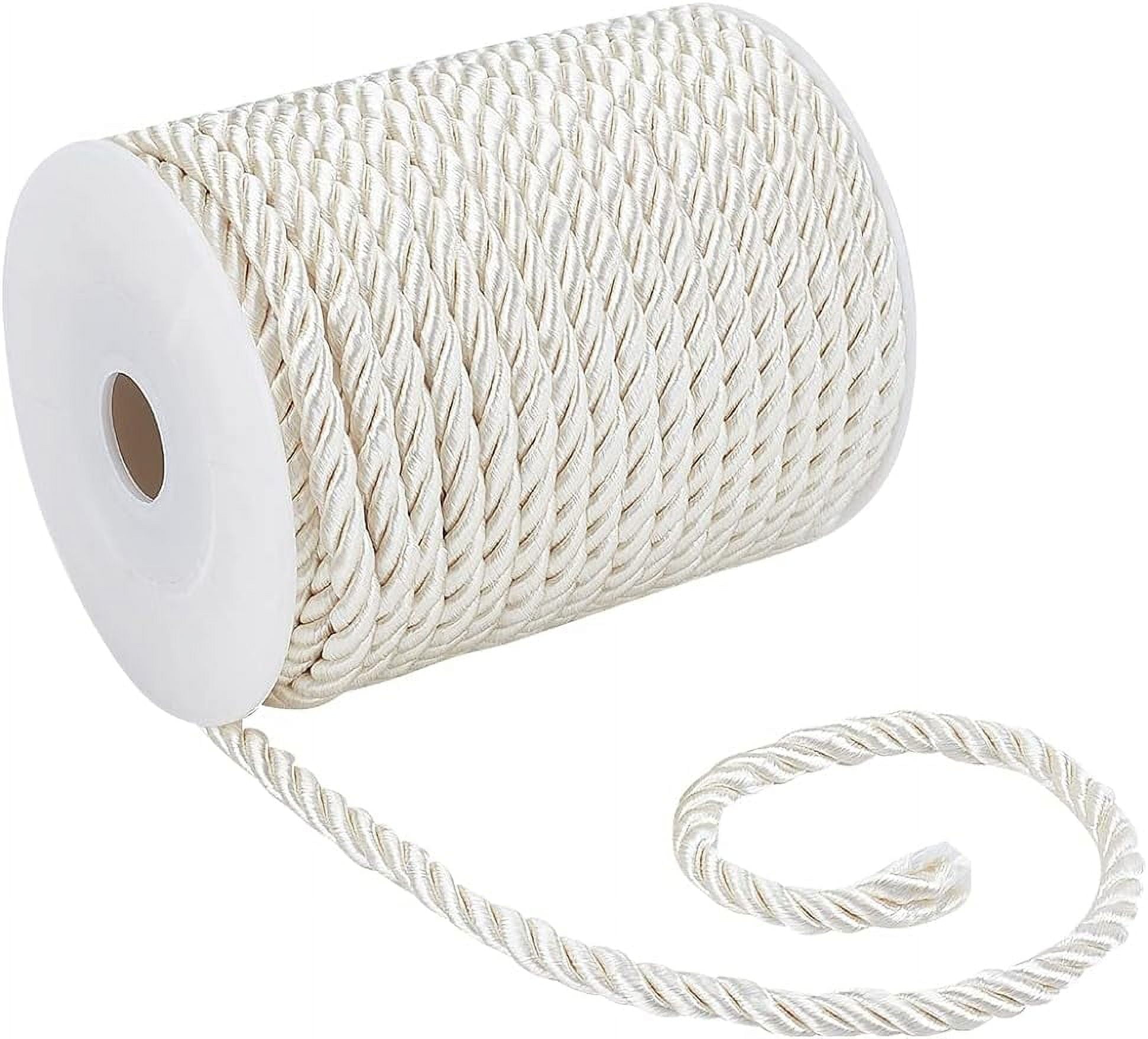 1Roll 5mm/ 18 Yards Twisted Rope for Crafts Nylon Twisted Cord Trim ...