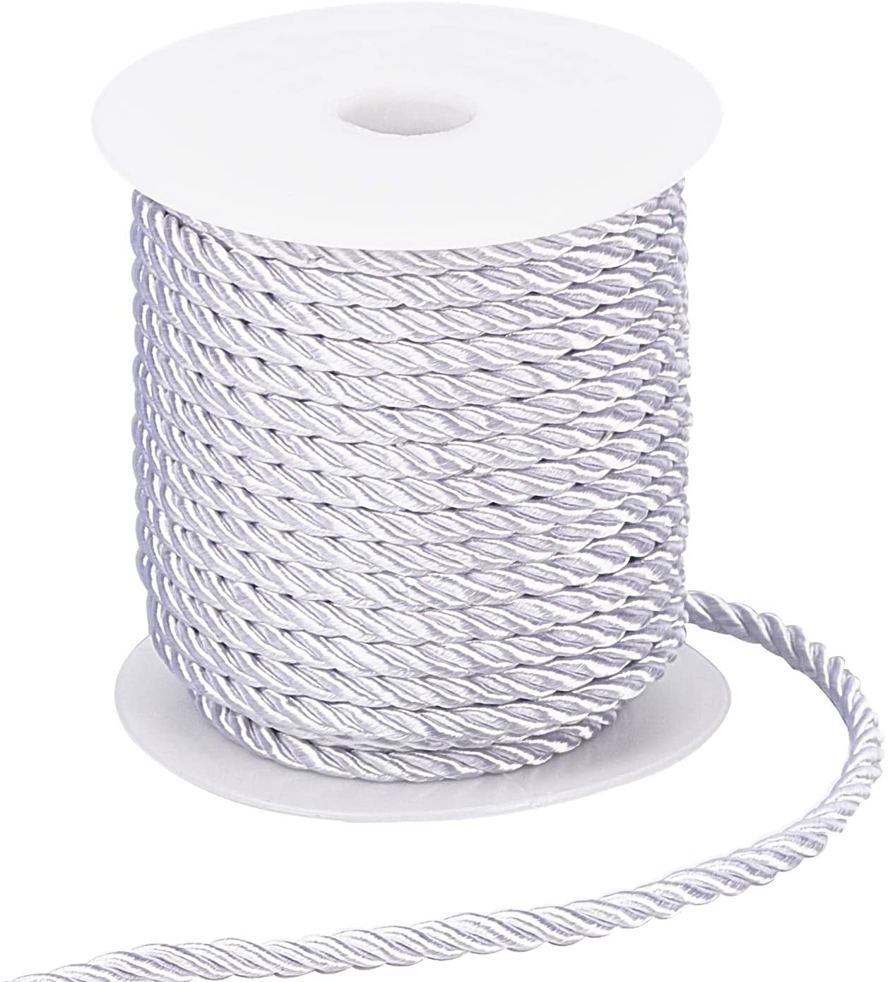 PH PandaHall 5mm 3 Braided Twisted Cord Trim, 3-Ply Polyester Rope Cord ...