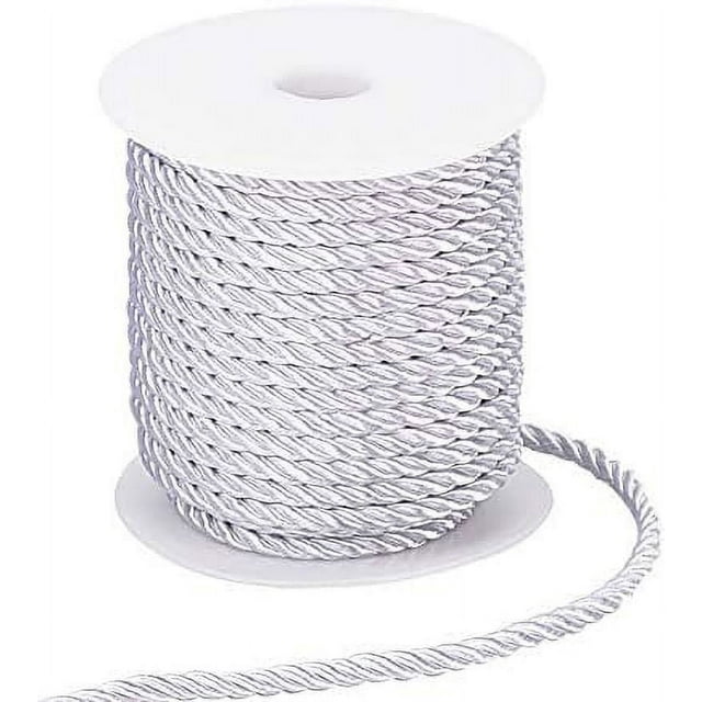 5mm 3 Braided Twisted Cord Trim 3-Ply Polyester Rope Cord Shiny ...