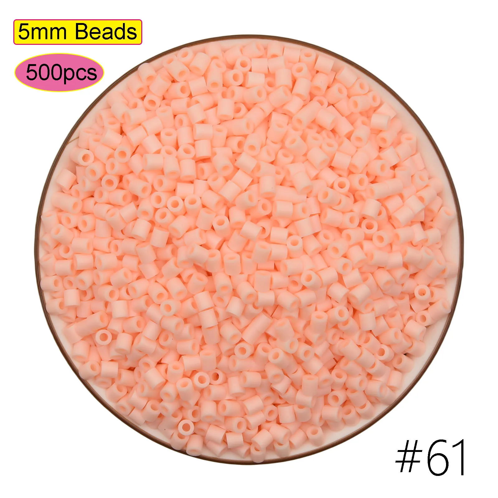 5mm 500PCS Black White Gray Blue Green Purple Hama Beads for Kids Iron ...