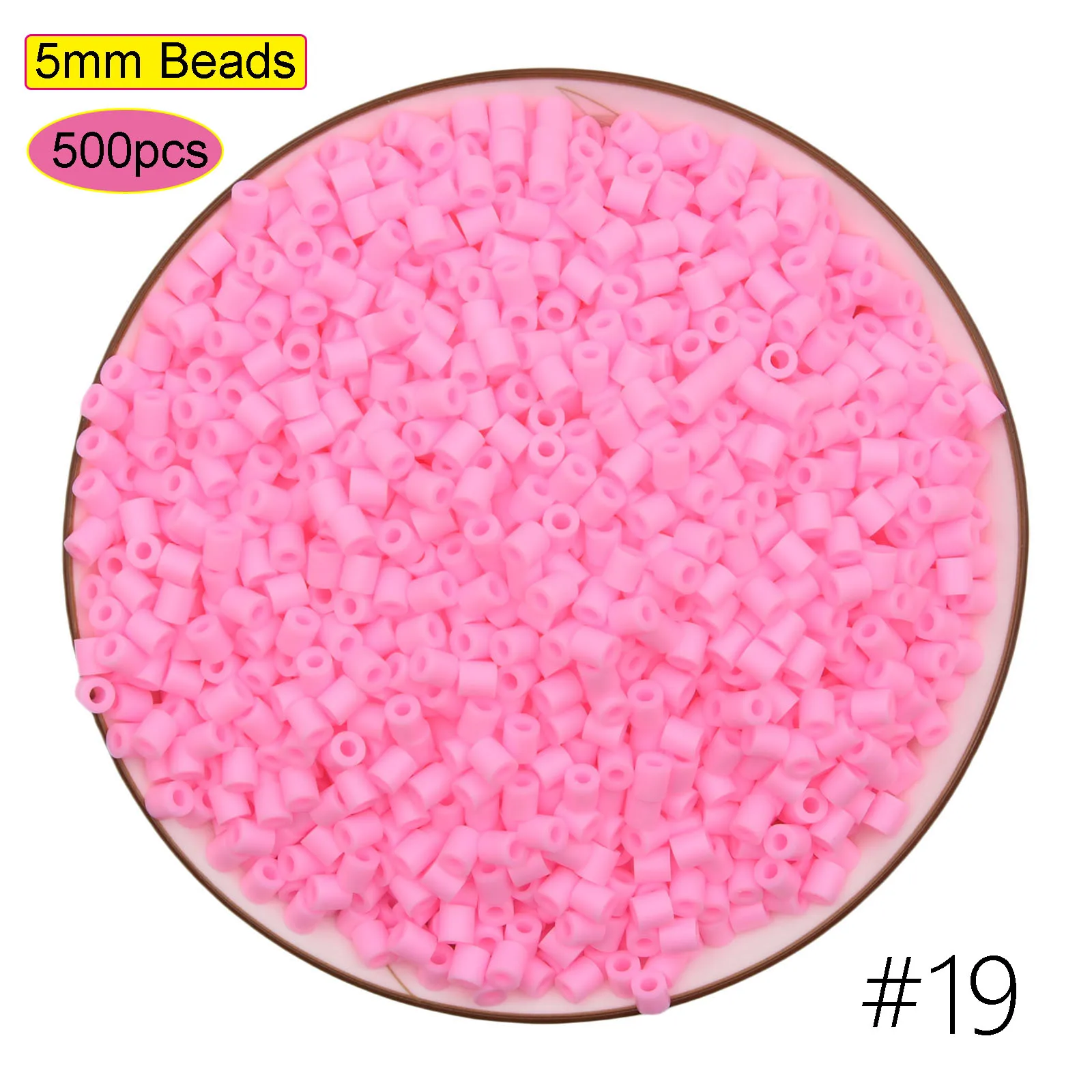 5mm 500PCS Black White Gray Blue Green Purple Hama Beads for Kids Iron ...