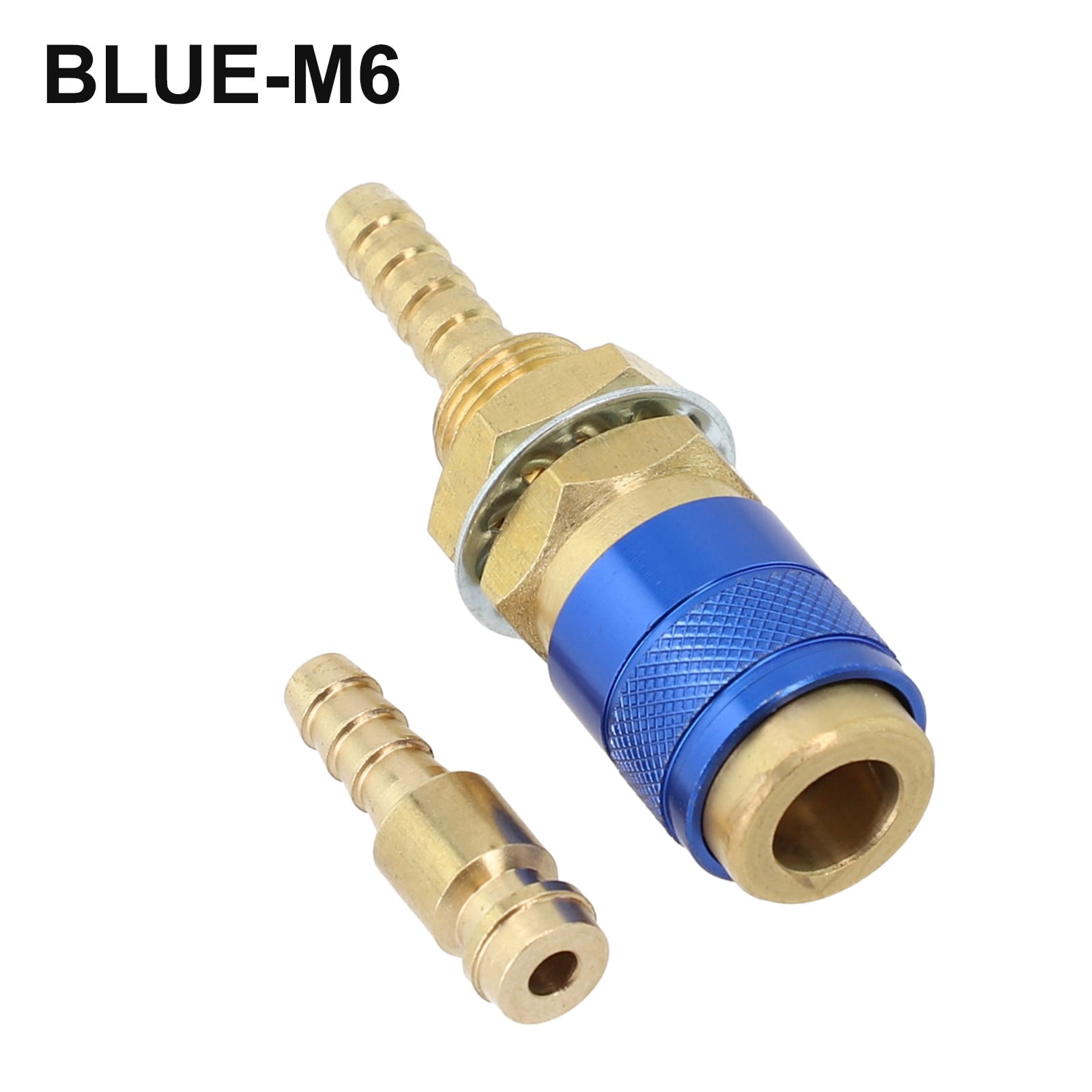 5mm / 8mm Water Cooled Gas Adapter Quick Male Connector Brass For MIG ...