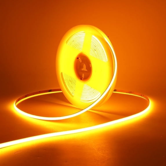 5mm COB LED Strip Light, 16.4FT DC 12V Gold COB Light Strip, 480LEDs/M ...