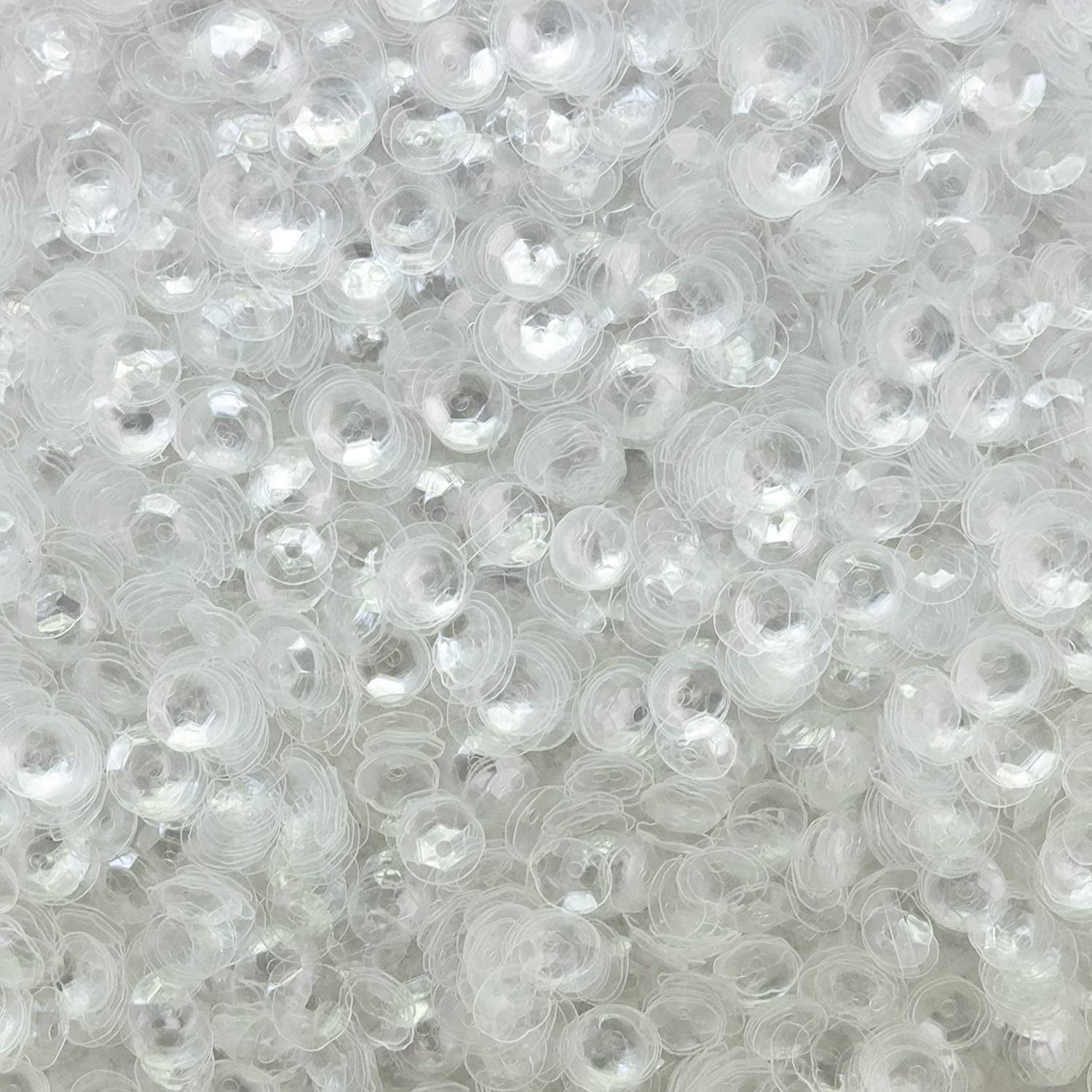 5mm Cup Sequins Crystal Clear Transparent Medium Hole Made in USA ...