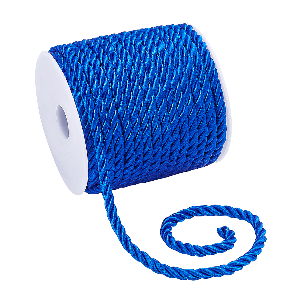 5mm Decorative Twisted Rope Blue Polyester Twine Cord Rope String ...