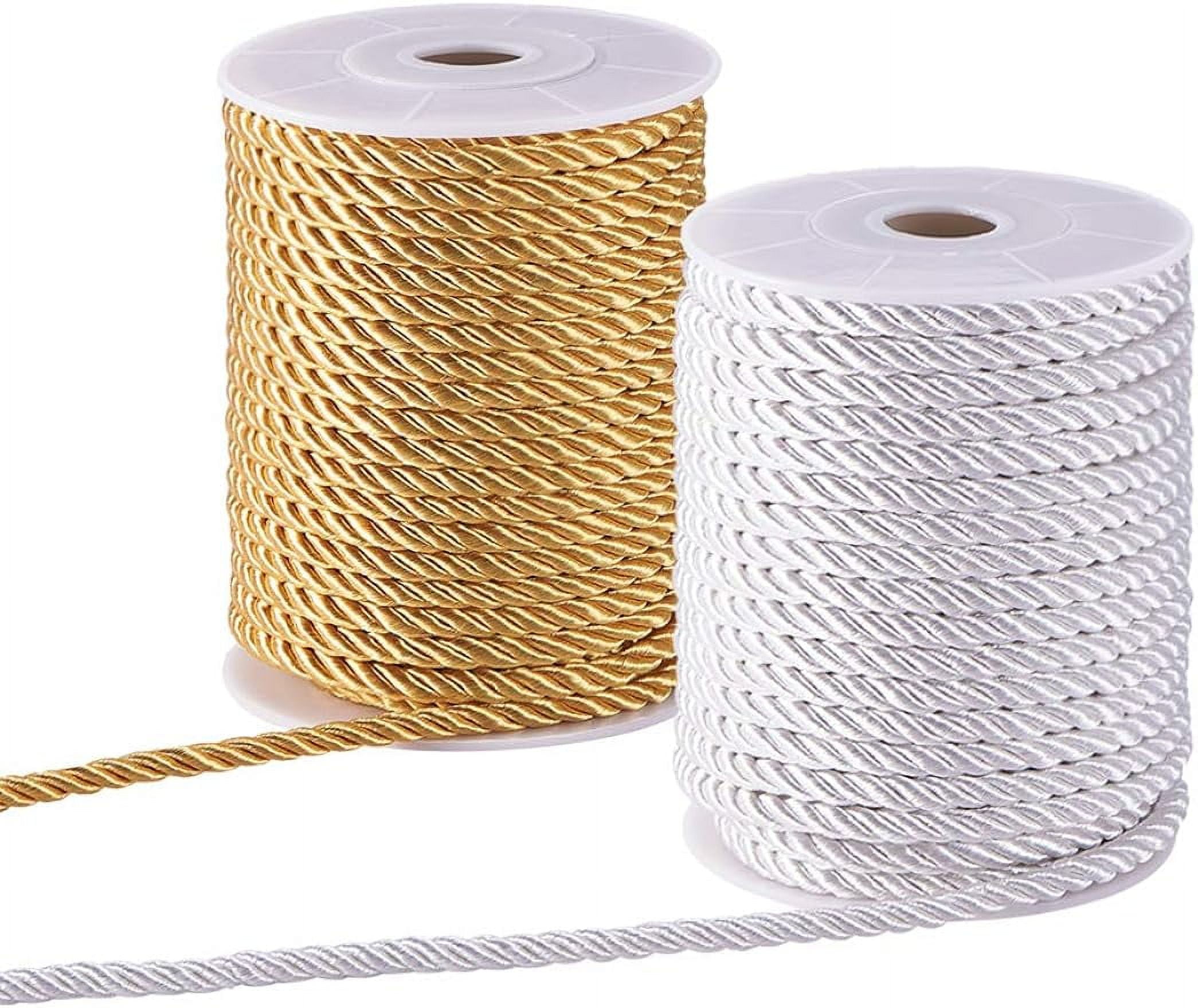 5mm Gold Silver Cord Decorative Twisted Nylon Cord Rope String Thread ...