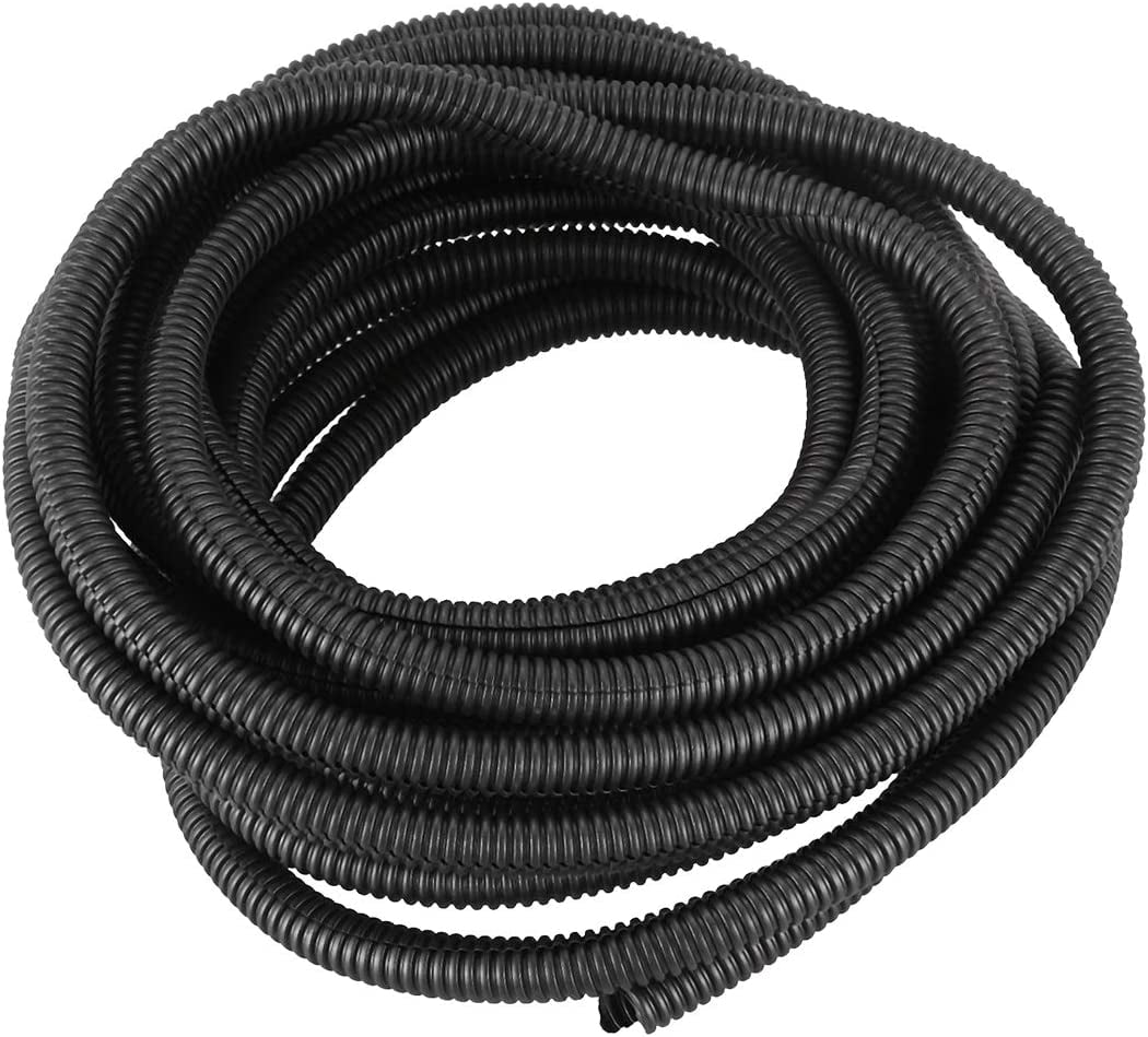 5mm ID Split Wire Loom Corrugated Tubing 10M Length PE Plastic Bellows ...