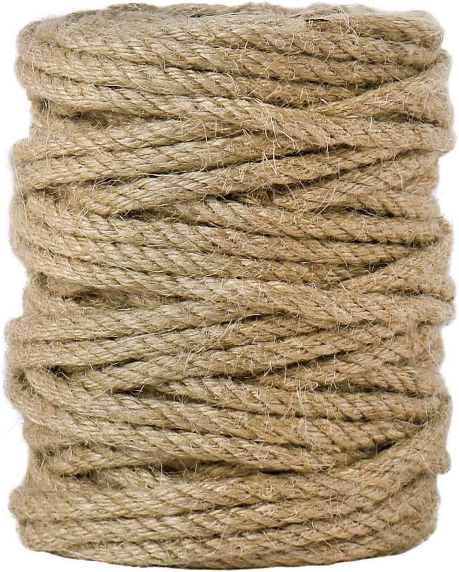 5mm Jute Rope, 100 Feet 4Ply Twisted Heavy Duty and Thick Twine Rope ...