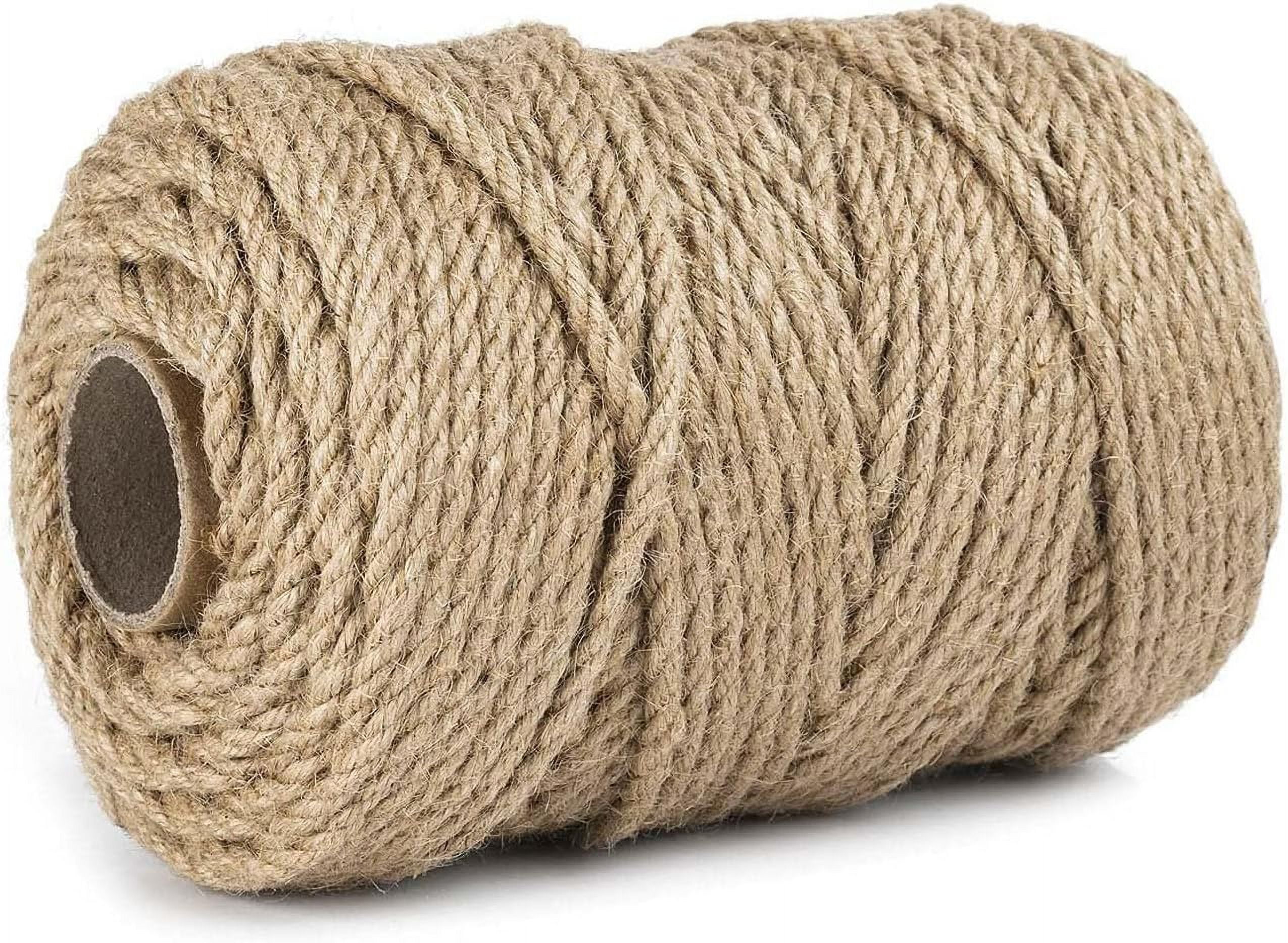 5mm Jute Twine, Large Roll of Natural Jute Rope 328 Feet, Heavy Duty ...