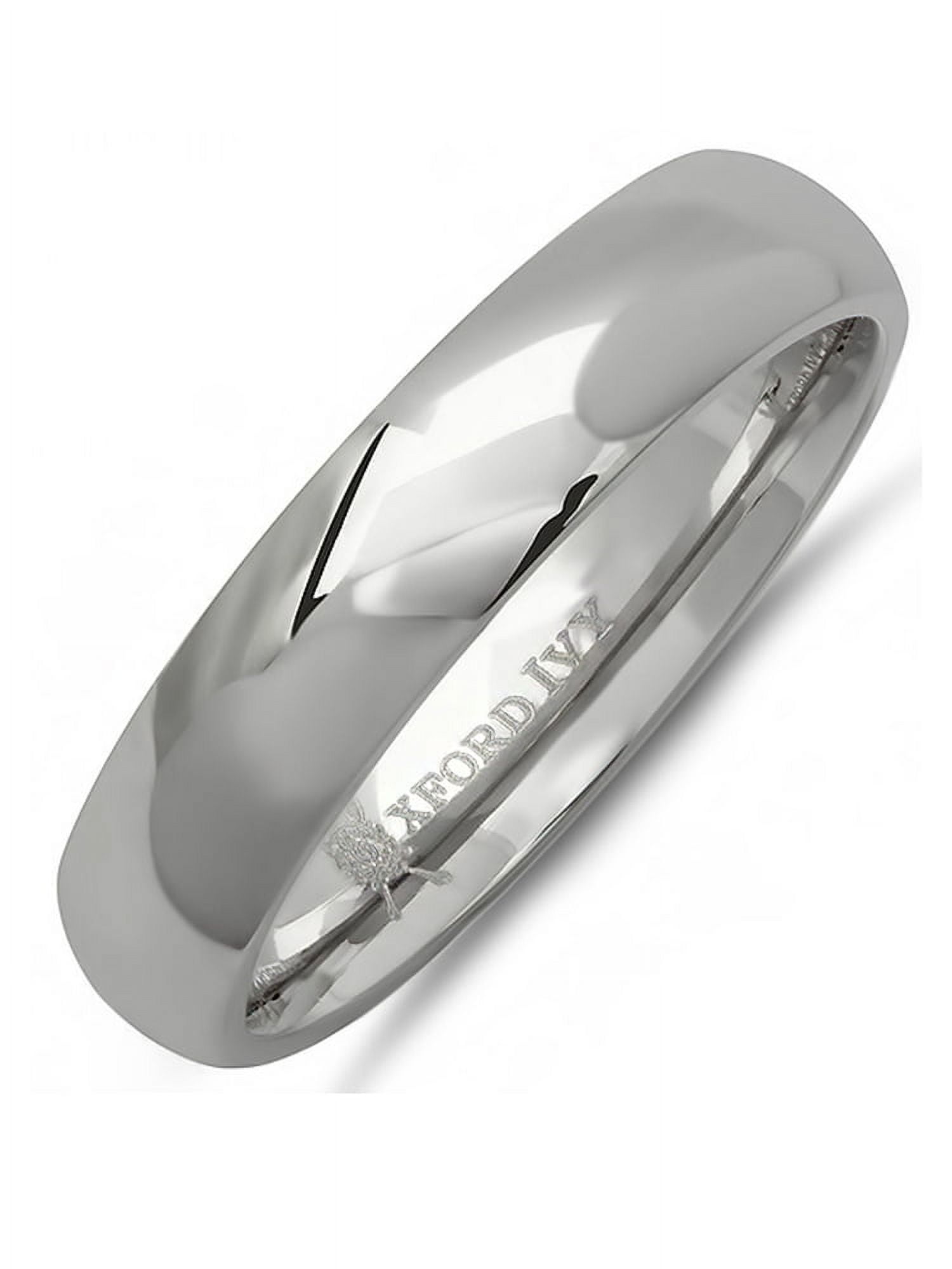 5mm Mens Comfort Fit Titanium Plain Wedding Band ( Available Ring Sizes ...