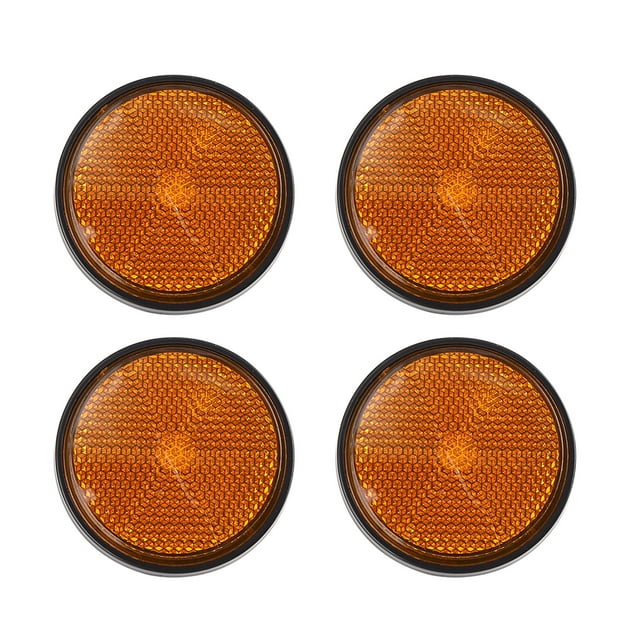 5mm Red Plastic Screw Mount Reflective Warning Motorcycle Reflector ...