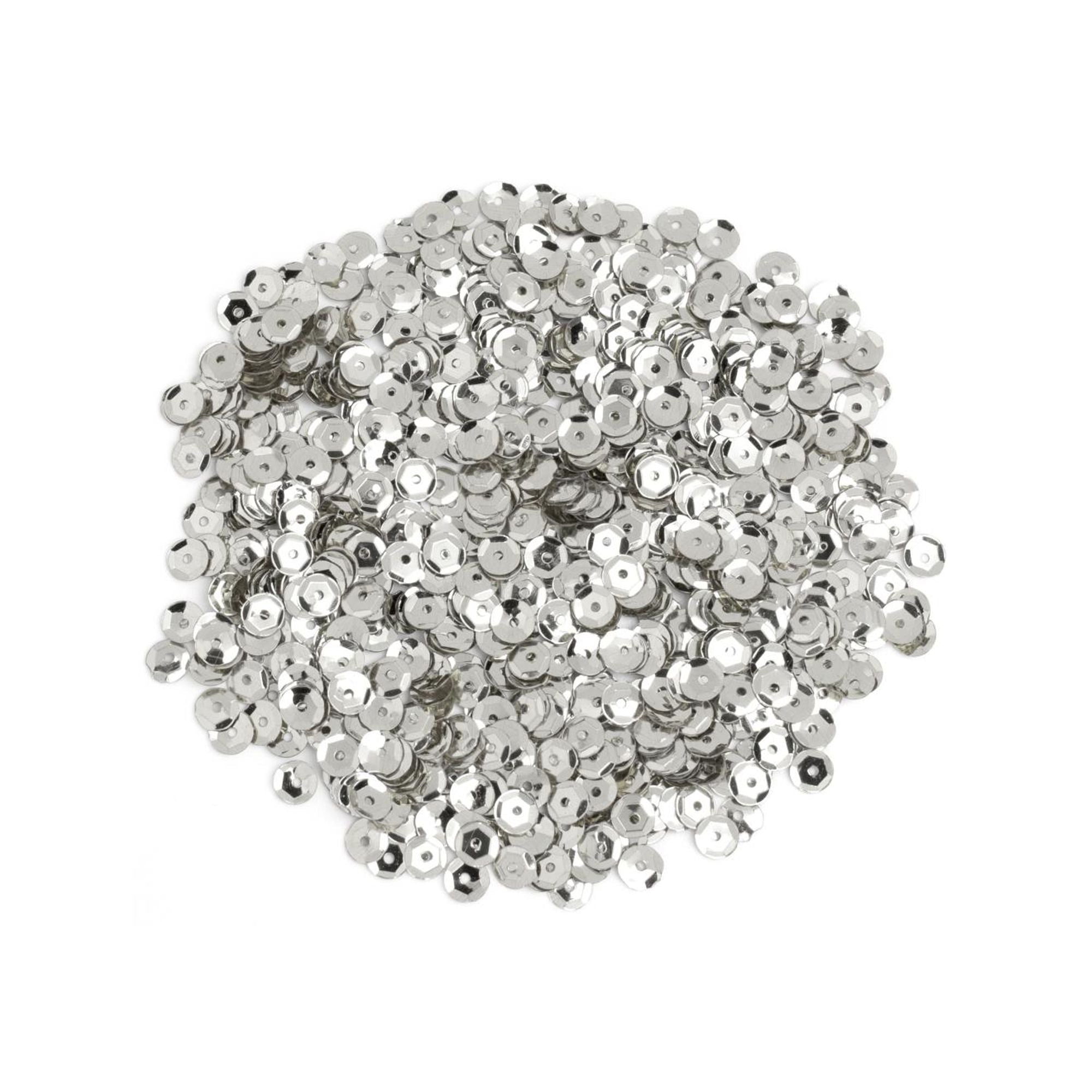 5mm Silver Sequins | Silver Cupped Sequins - 5mm - Round - 800 Pieces ...