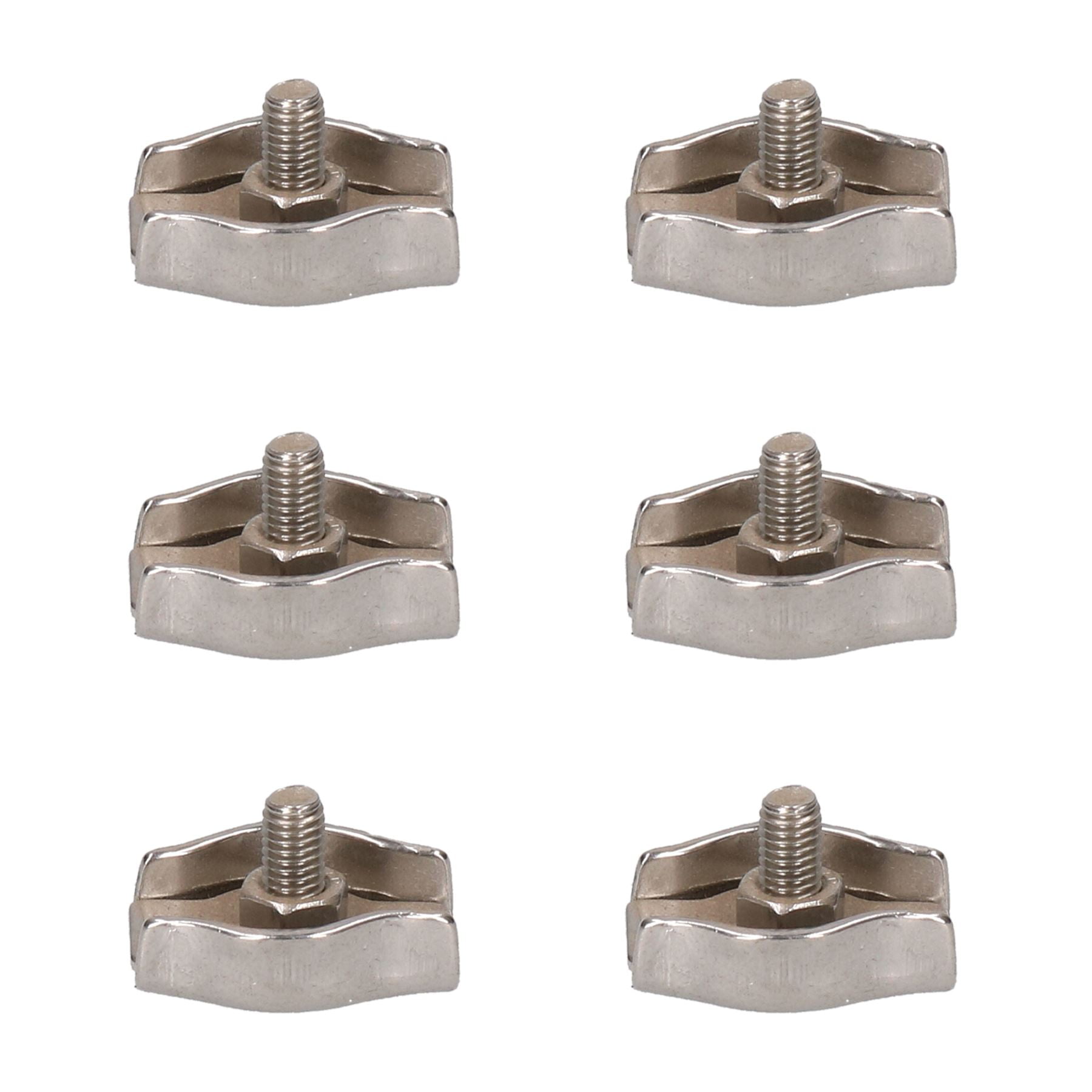 5mm Simplex Wire Rope / Cable Clamp Grips 6 PACK 316 Marine Stainless ...