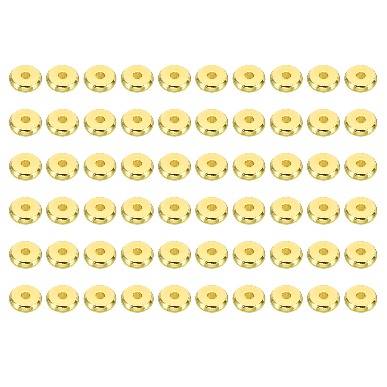 5mm Spacer Beads, 100 Pcs Flat Bead Spacers Bulk Flat Round Disc Beads ...