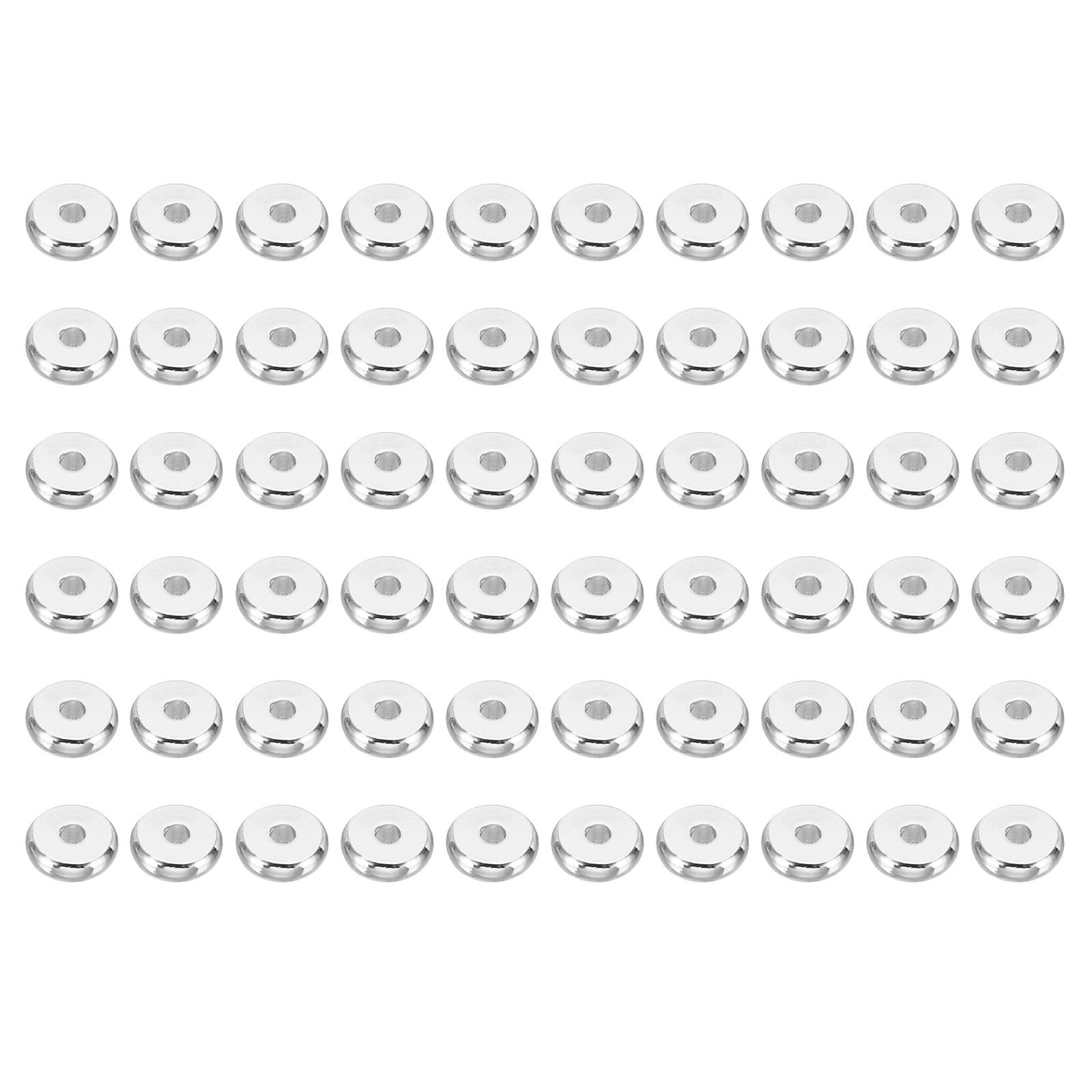 5mm Spacer Beads, 100 Pcs Flat Bead Spacers Bulk Flat Round Disc Beads ...