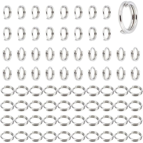 1120 Pcs 4 Sizes 304 Stainless Steel Split Rings, 5/6/7/8mm Double Loop ...