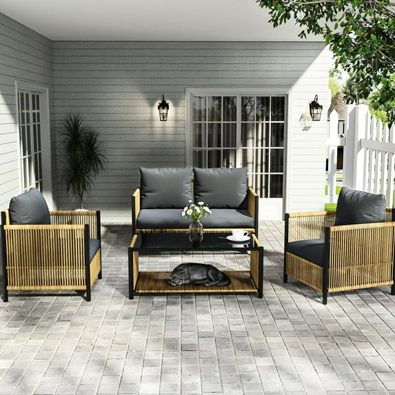 5mm Tempered Glass Table - Clean and Spacious Outdoor Storage - Walmart.com