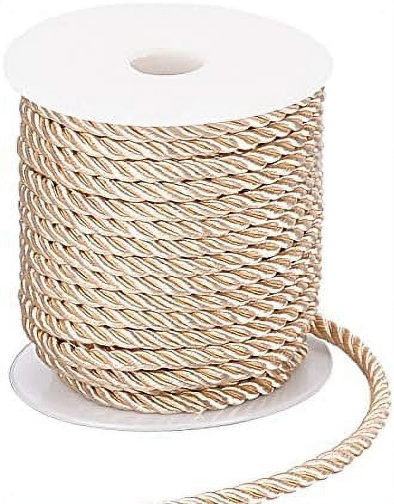 5mm Twisted Cord Trim 3-Ply Polyester Cord Shiny Viscose Cording ...