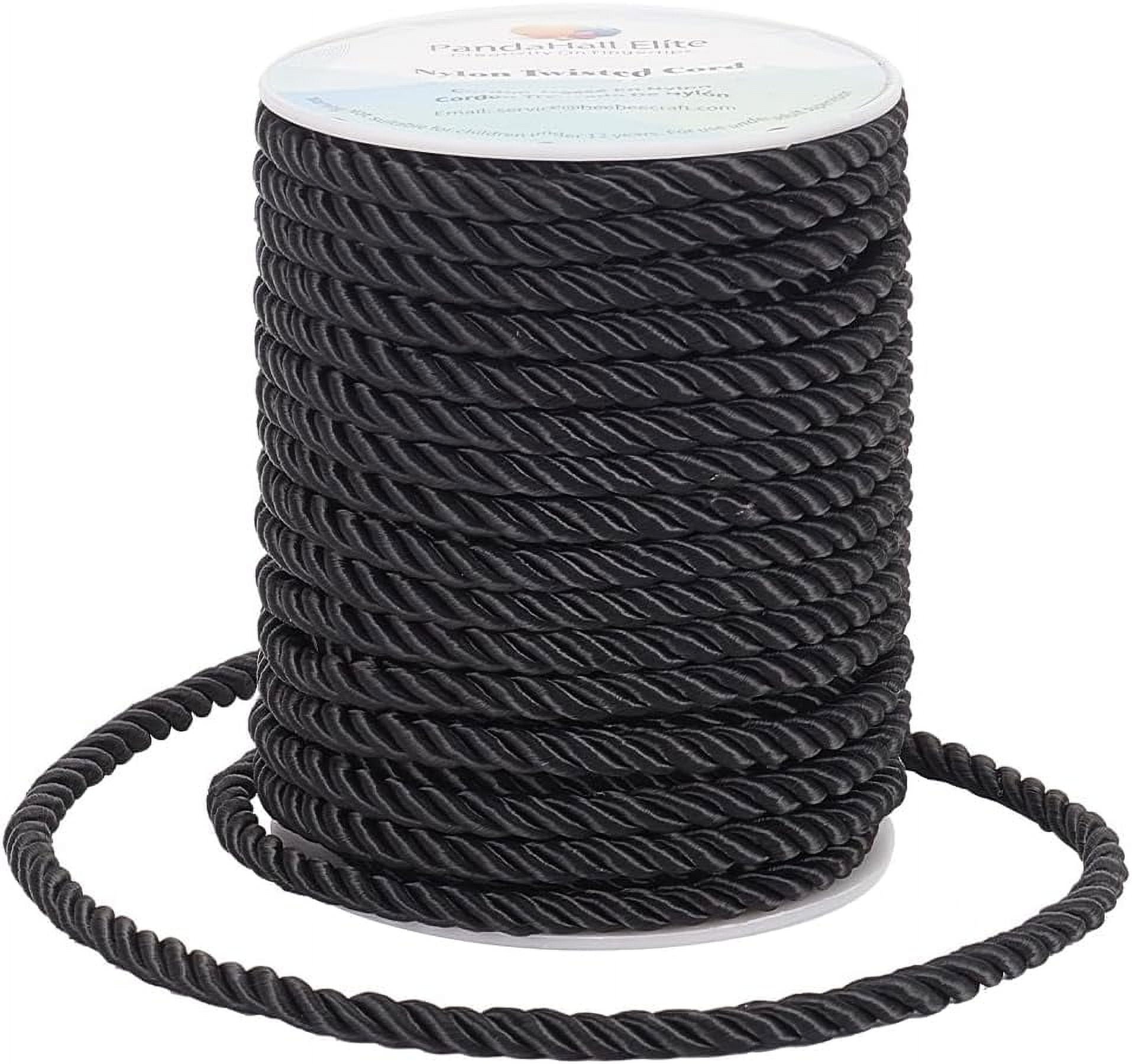 5mm Twisted Cords 18 Yards Silk Rope Braided Twisted Ropes 3-Ply Nylon ...