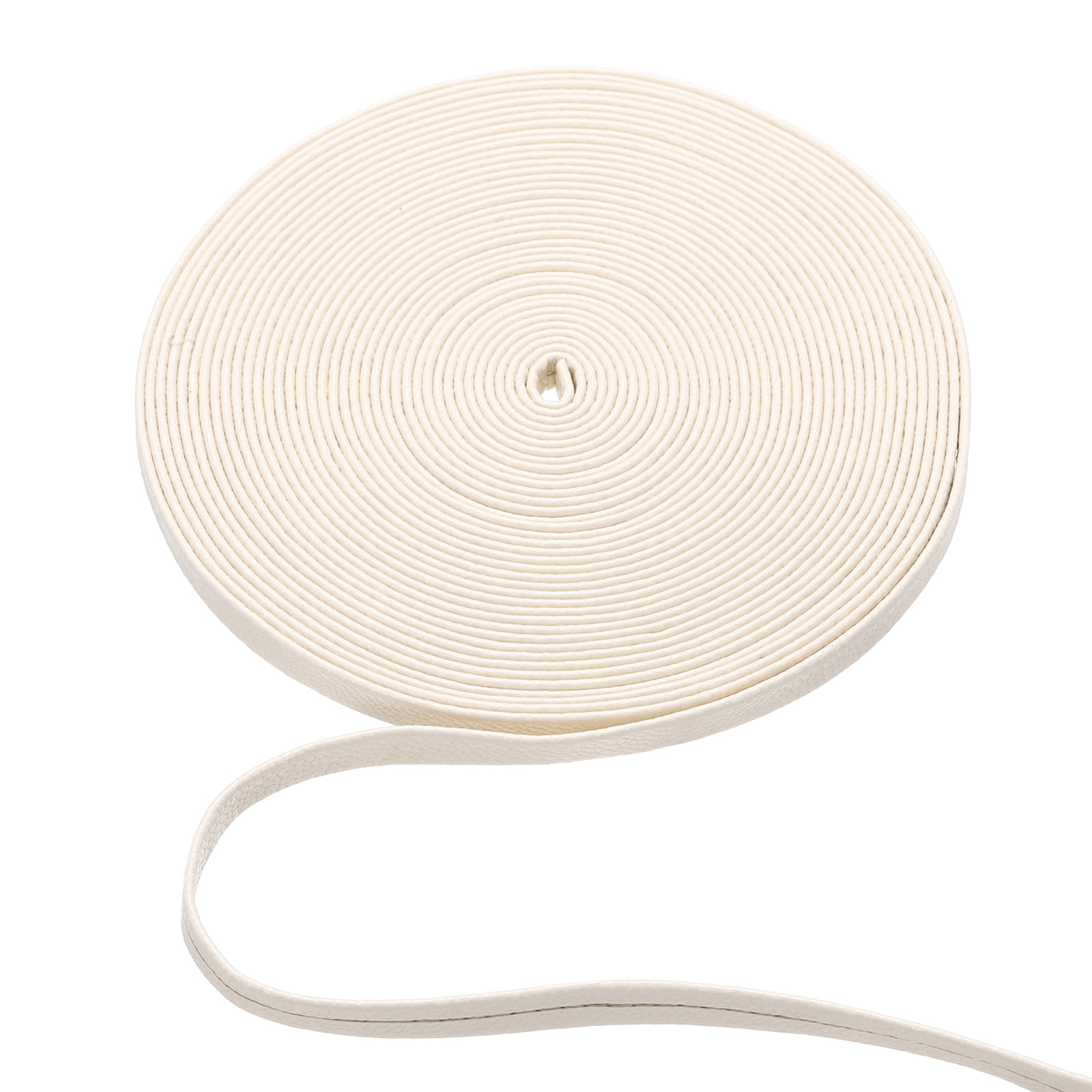 5mm Wide Flat Leather Cord String Leather Trimming Tape, Beige ...