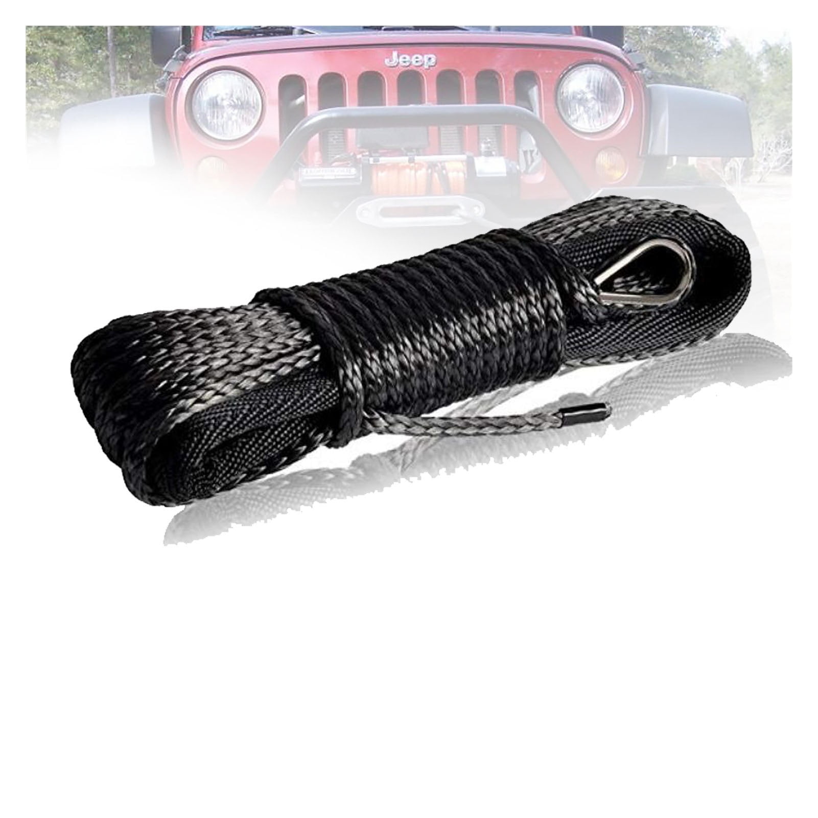 5mm X 35m Synthetic Winch Lines Rope With Sheath Car Accessories ,High ...