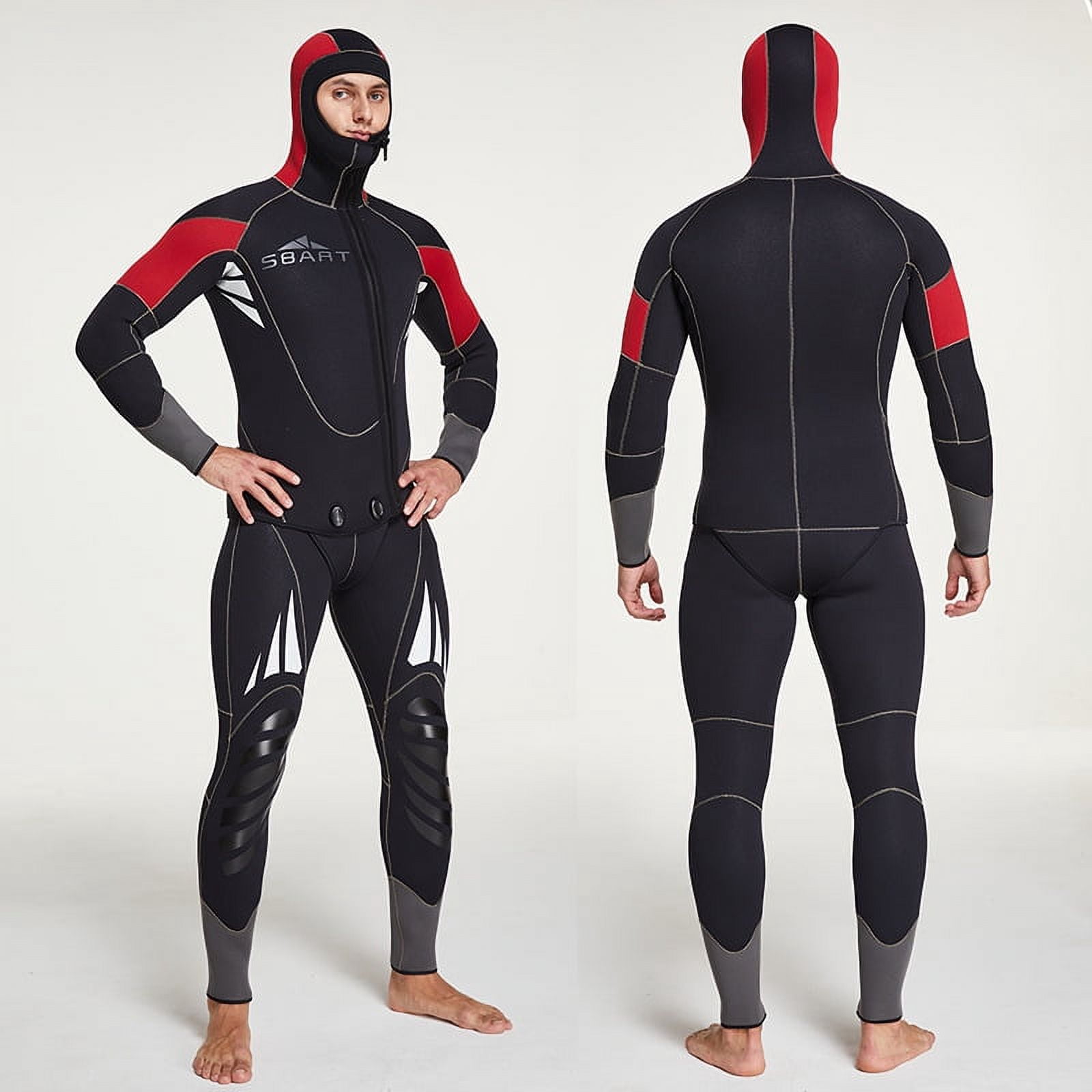 5mm diving suit with plush and thickened men's wet suit, jumpsuit and ...