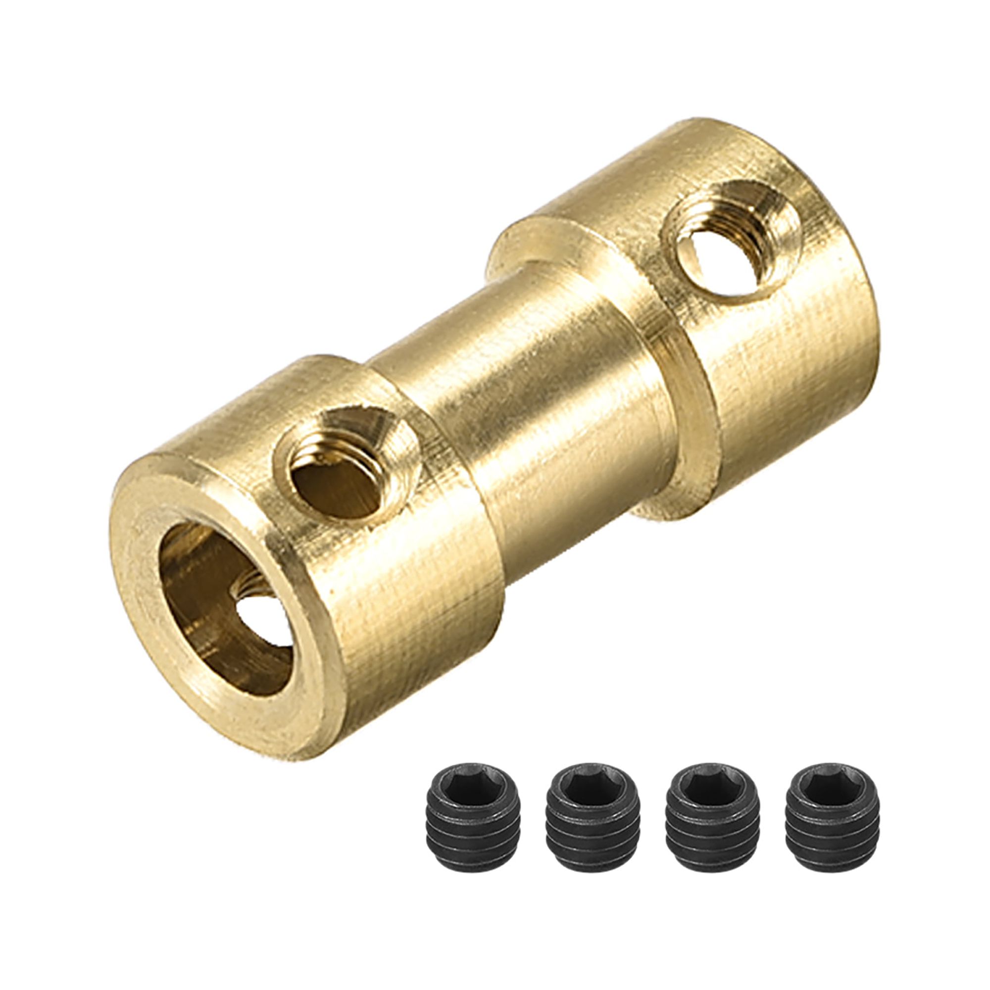 5mm to 5mm Bore Rigid Coupling, 20mm Length 9mm Diameter, Copper Shaft ...