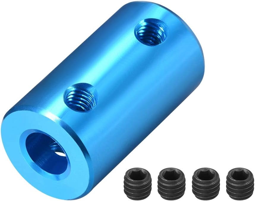 5mm to 5mm Bore Rigid Coupling, Blue Aluminum Alloy Shaft Coupler ...