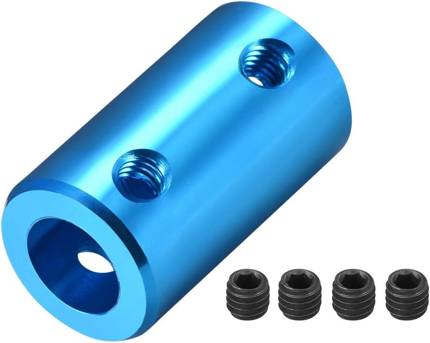 5mm to 5mm Bore Rigid Coupling, Blue Aluminum Alloy Shaft Coupler ...