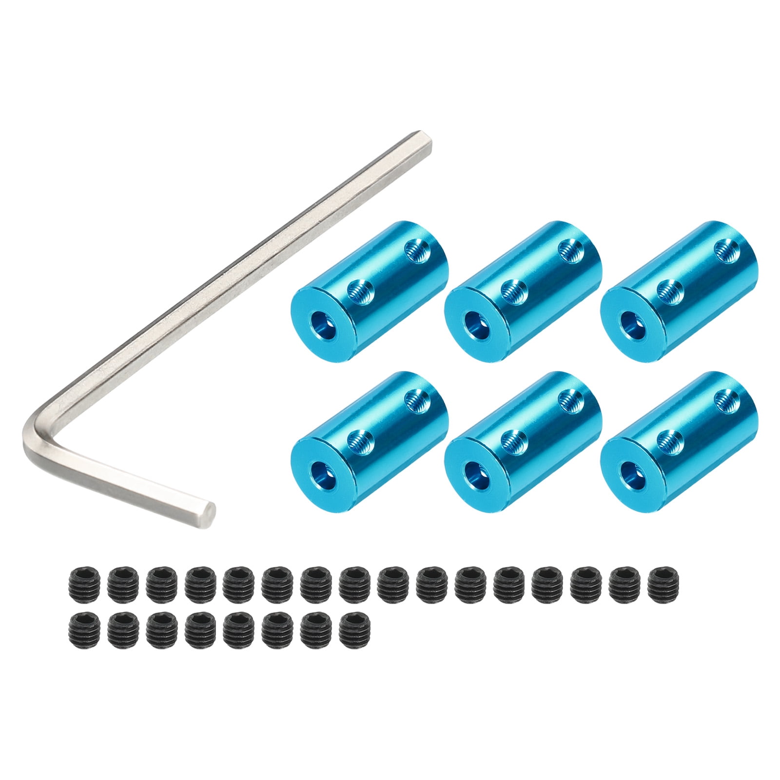 5mm to 5mm Shaft Coupler Connector L25mm x D14mm Aluminum Alloy for 3D ...