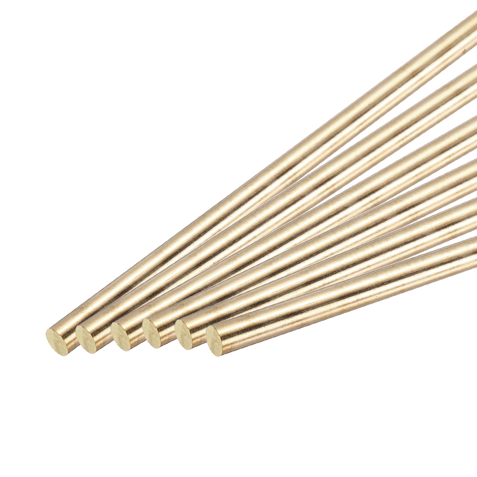 5mm x 400mm Brass Round Rod, Metal Solid Shaft Rods Lathe Bar 6pcs ...