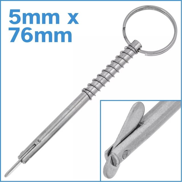 5Mm X 51Mm/5 X 76Mm/8X76Mmspring Loaded Clevis Pin | 316 Stainless ...