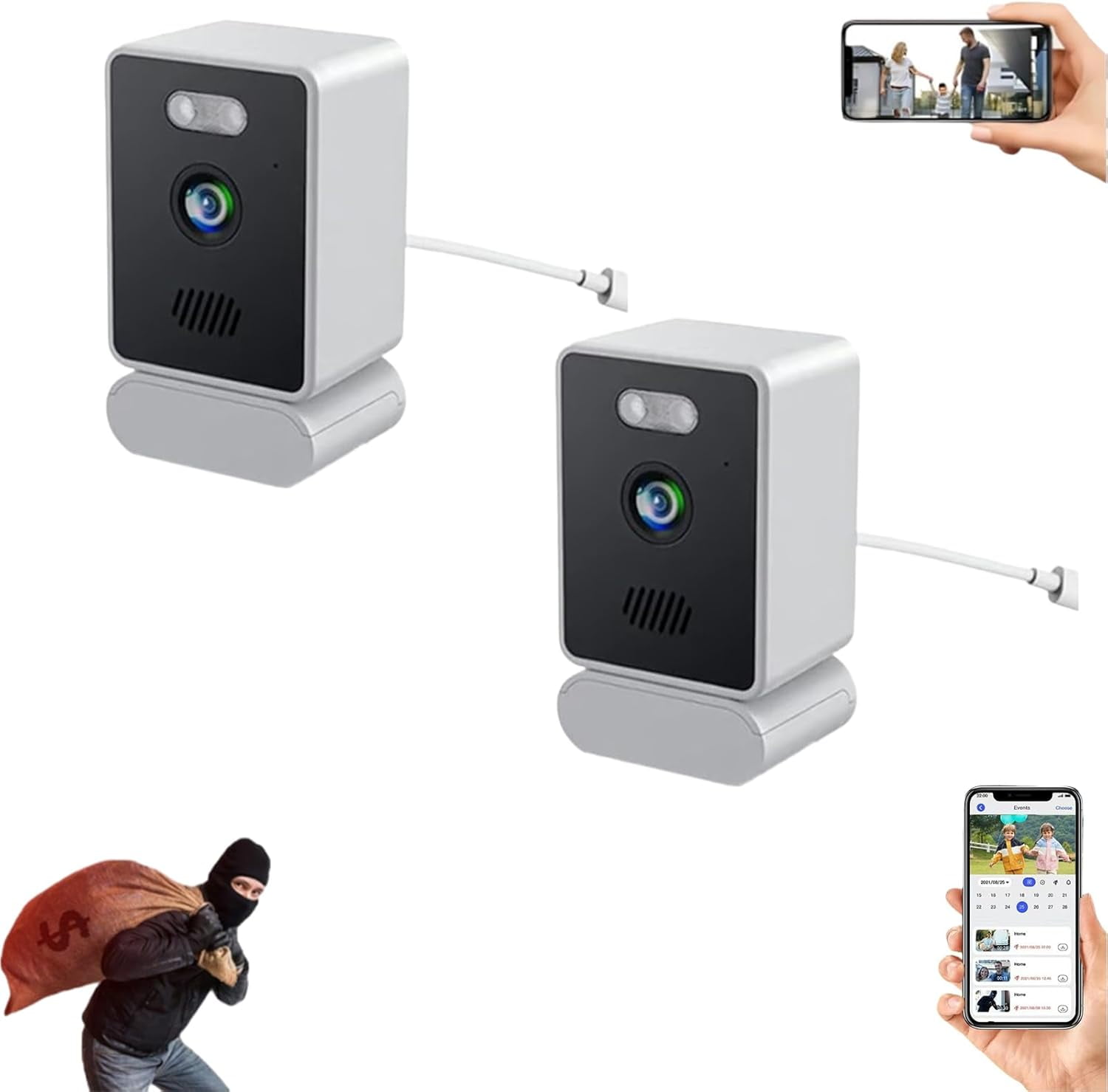 5mp 2k Window Camera,2.4ghz & 5ghz WiFi Indoor Cameras for Home ...