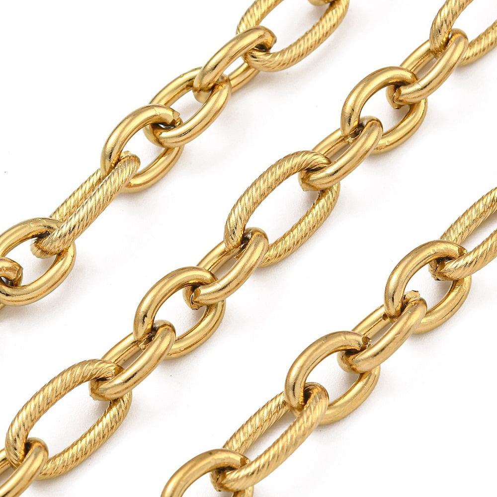 5ms Ion Plating(IP) 304 Stainless Steel Oval Link Chains Unwelded with ...