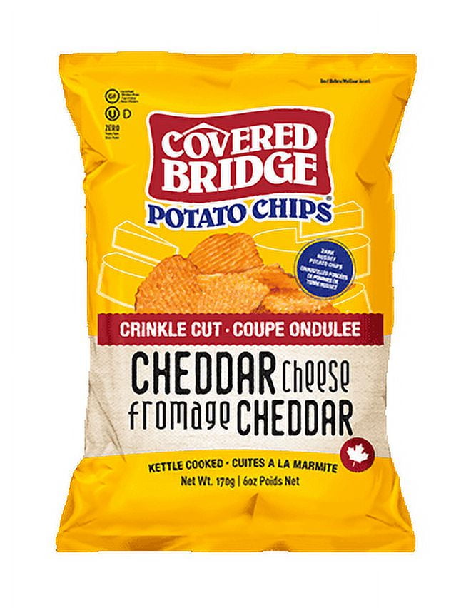 5oz Covered Bridge Crinkle Cut Cheddar Potato Chips 12 Pack - Walmart.com