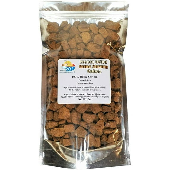 5oz. Freeze Dried Brine Shrimp Cubes, 100% Brine Shrimp for All ...
