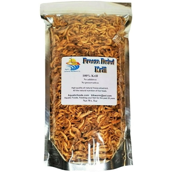 5oz. Krill, Freeze Dried Krill, 100% Arctic Krill for Oscars, Arowana ...