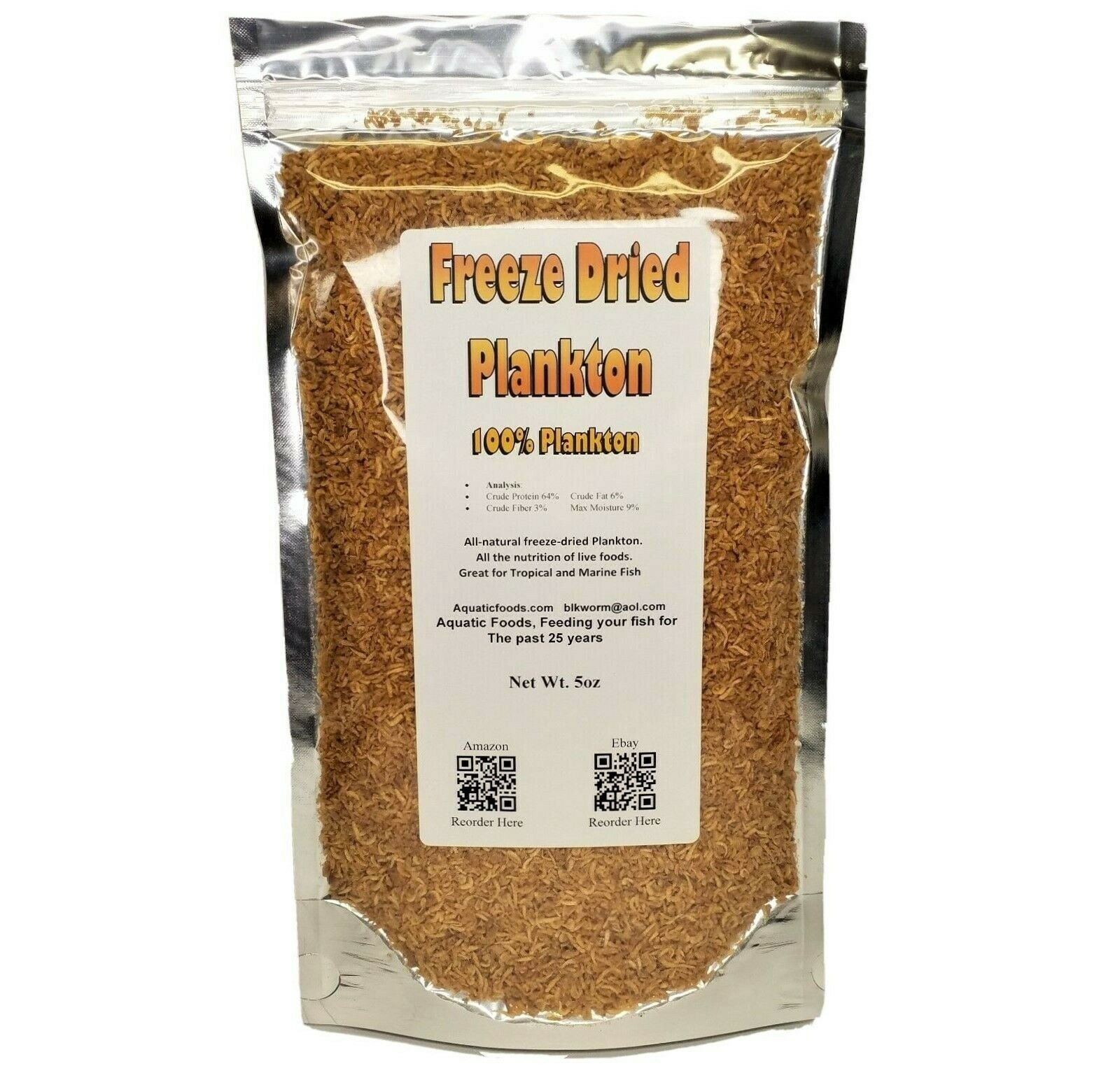 5oz. Plankton, Freeze Dried Pacific Plankton for All Tropicals, Marines ...