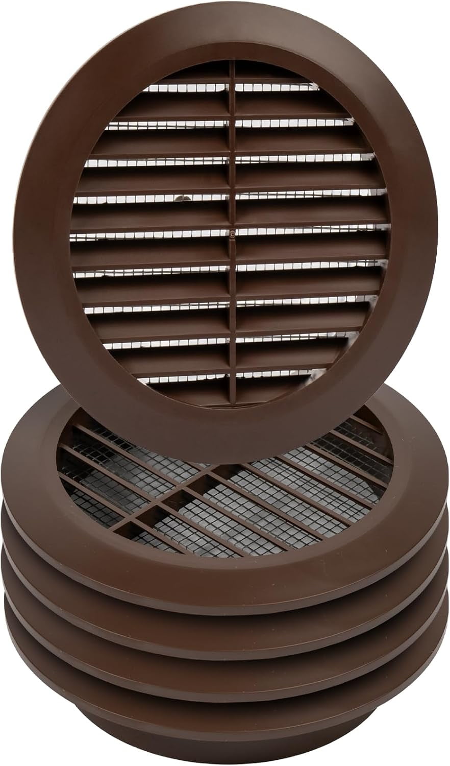 5pack 4" Inch Brown Plastic Round Soffit Vent - Air Vent Louver ...