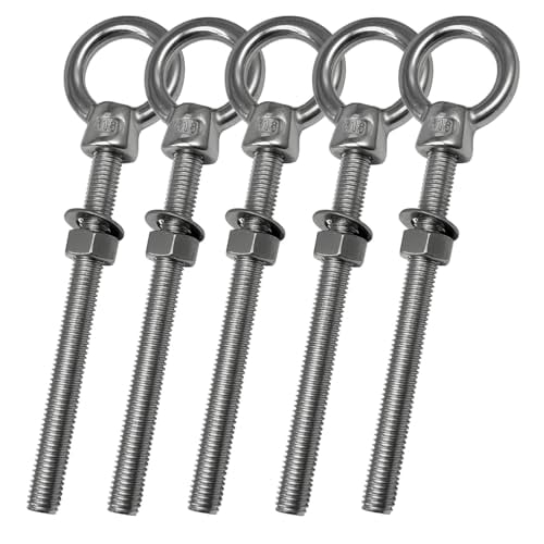 5pack Eye Bolts, 5/16“ x 3-1/8" Heavy Duty Shoulder Lifting Ring ...