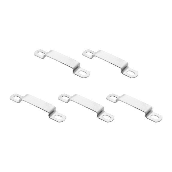 5pack Square Pipe Clamp 50x10mm 304 Stainless Steel Tube Buckle, Silver ...