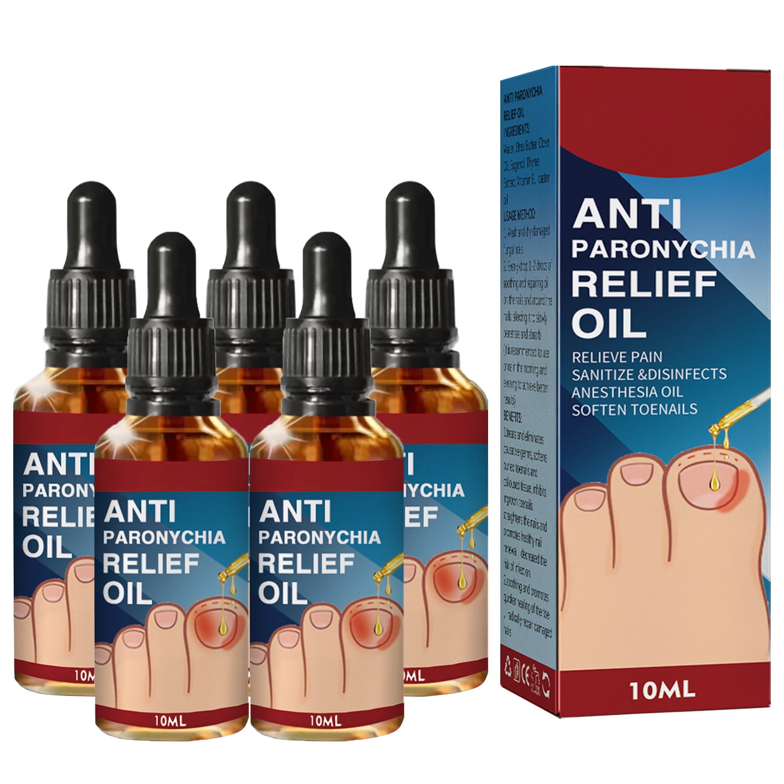 5pack Toenail Care oil for Removing Paronychia, Nail Care and Treatment ...